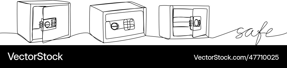 Individual personal safe small safe for home Vector Image