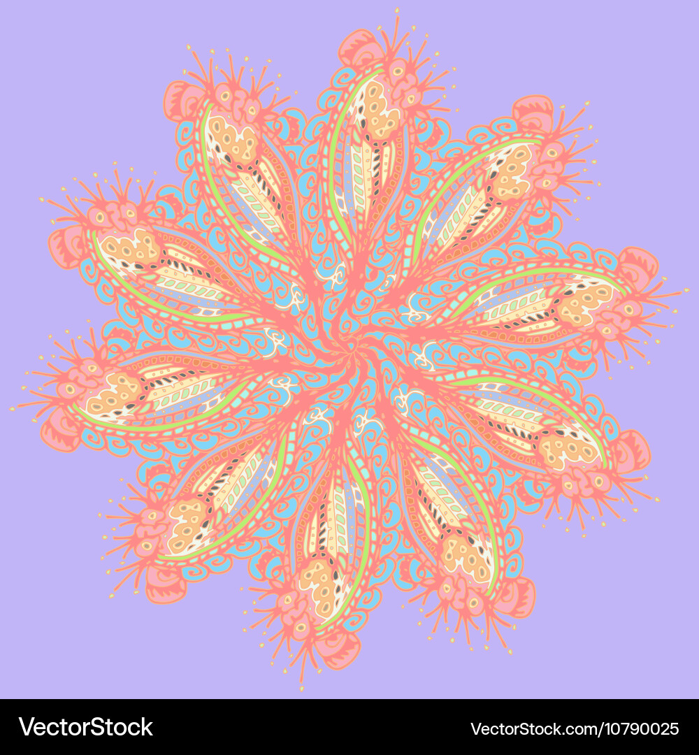 New symmetrical mandala in style entangle Vector Image