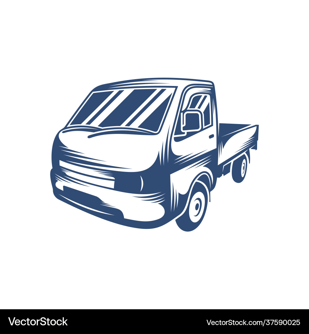 Pick up truck design creative logo Royalty Free Vector Image
