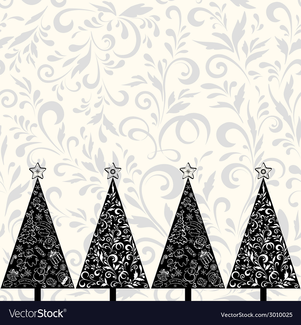 Seamless pattern with christmas trees Royalty Free Vector