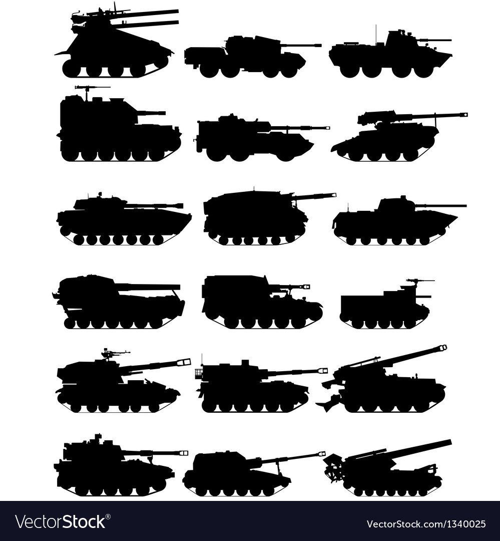 Self-propelled artillery-1 Royalty Free Vector Image