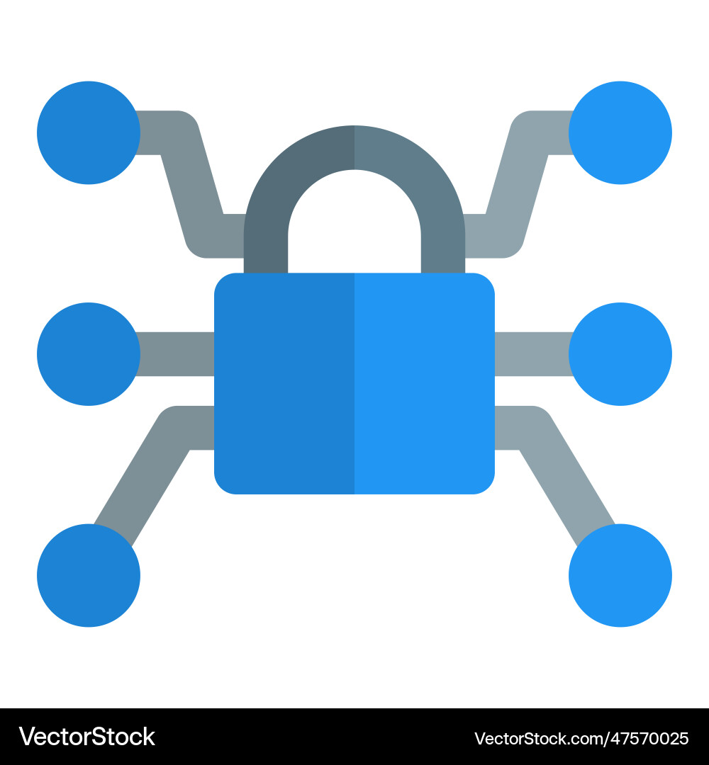 Smart electronic lock with advanced features Vector Image