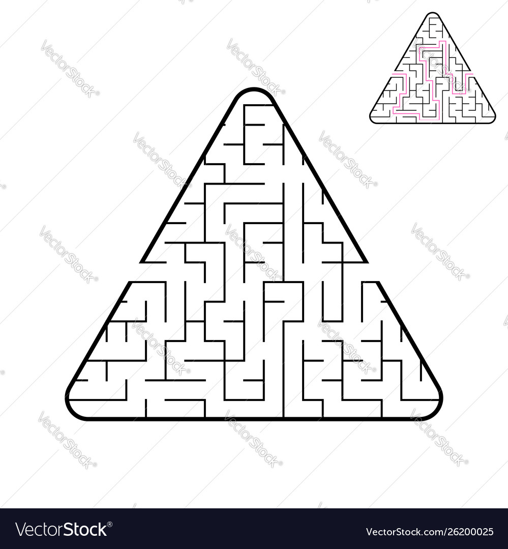Triangular labyrinth an interesting and useful Vector Image