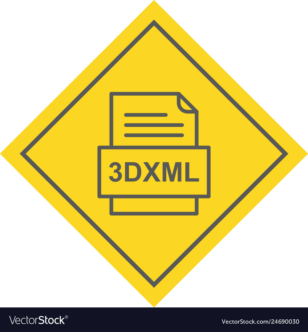 3dxml file document icon Royalty Free Vector Image