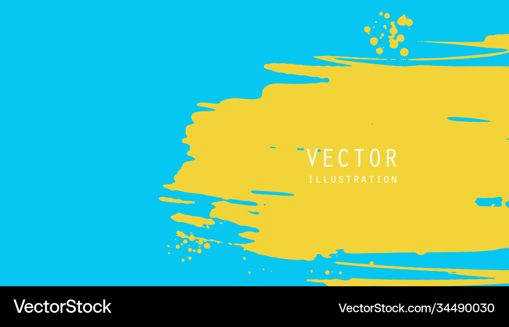 Abstract ink brush banners with grunge effect Vector Image
