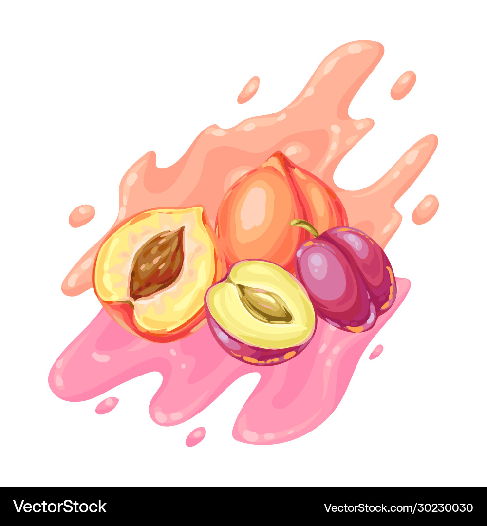 Background with ripe fruits Royalty Free Vector Image