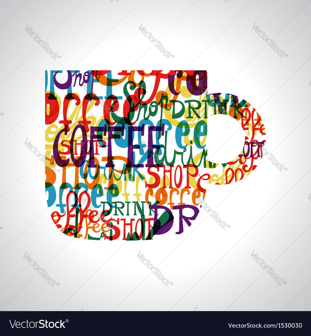 Coffee cup shape Royalty Free Vector Image - VectorStock