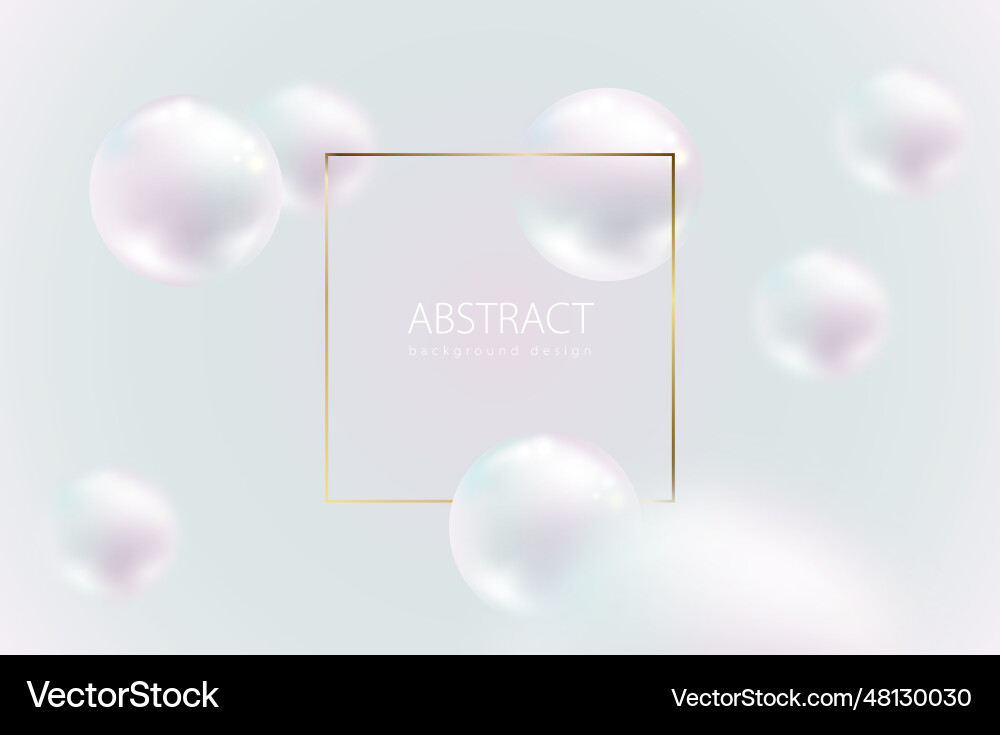 Flying white natural pearl sphere with highlight Vector Image