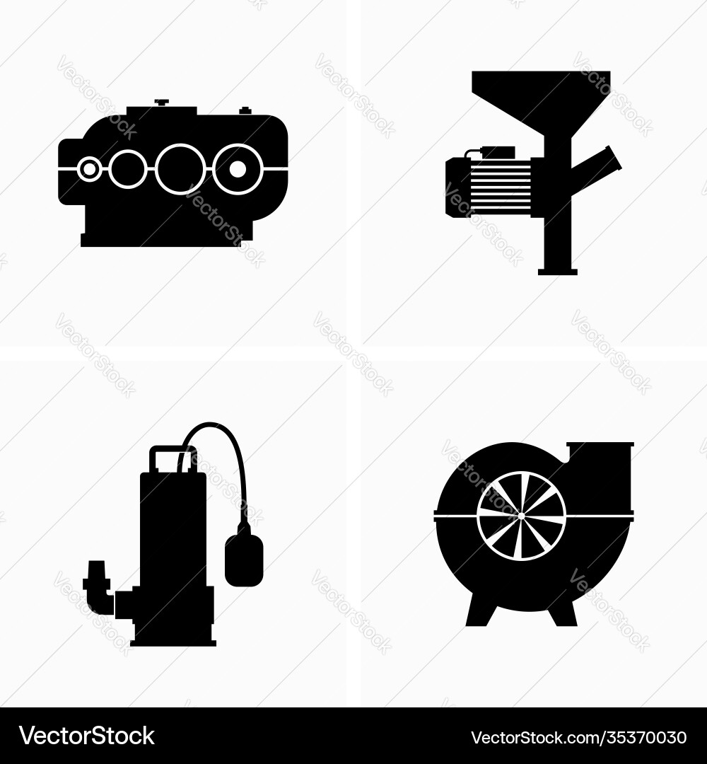 Heavy industry equipment machinery devices Vector Image