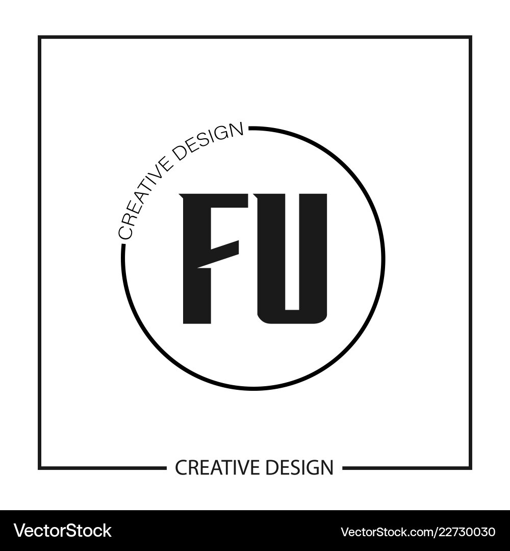 Initial letter fu logo template design Royalty Free Vector