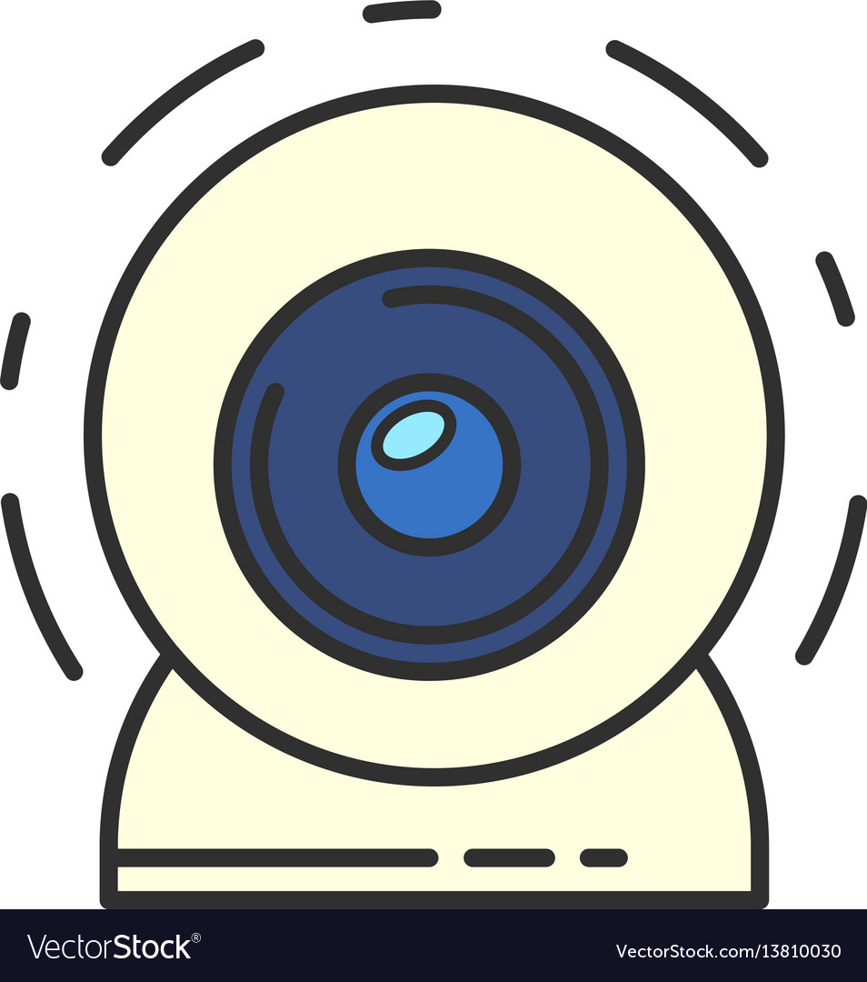 Isolated webcam icon web camera flat icon Vector Image Isolated webcam icon web camera flat icon Vector Image