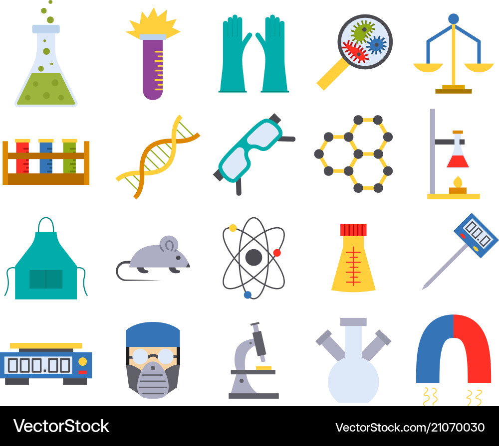 Lab chemical test medical laboratory Royalty Free Vector