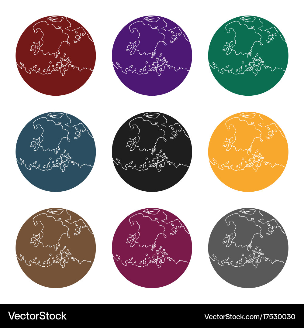 Mars icon in black style isolated on white Vector Image