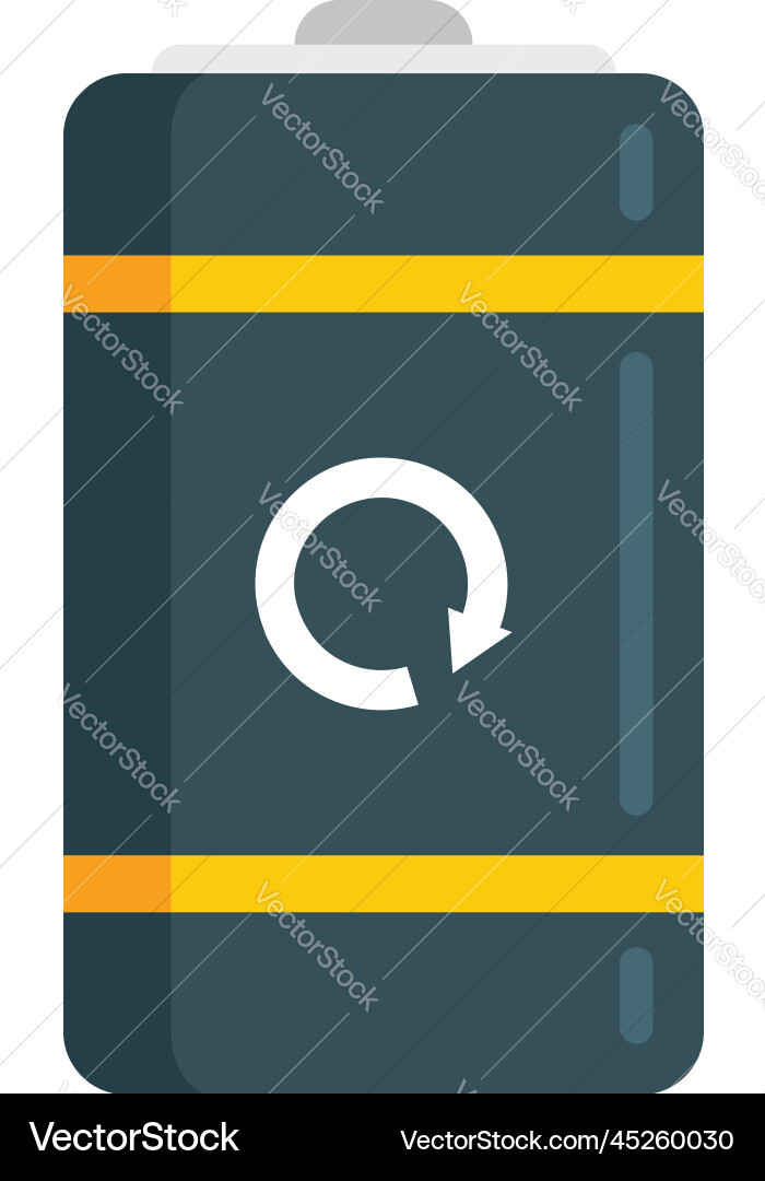 Recharge electric battery icon flat full Vector Image