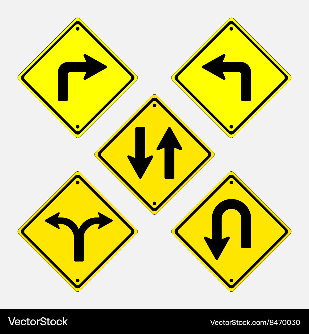 Signs installation of directing Royalty Free Vector Image