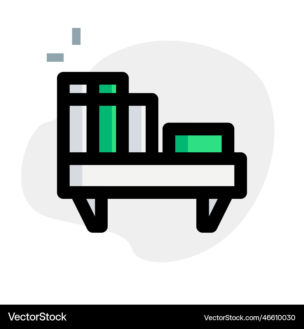Wall mounted rack for storage books Royalty Free Vector