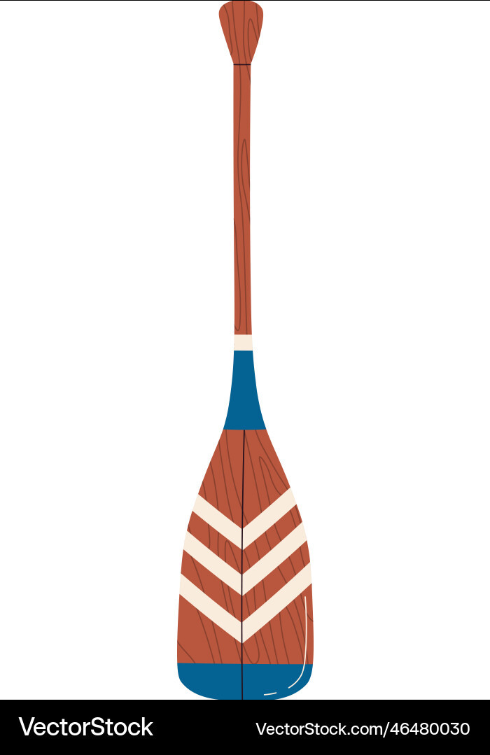 Wooden oar for boat Royalty Free Vector Image - VectorStock