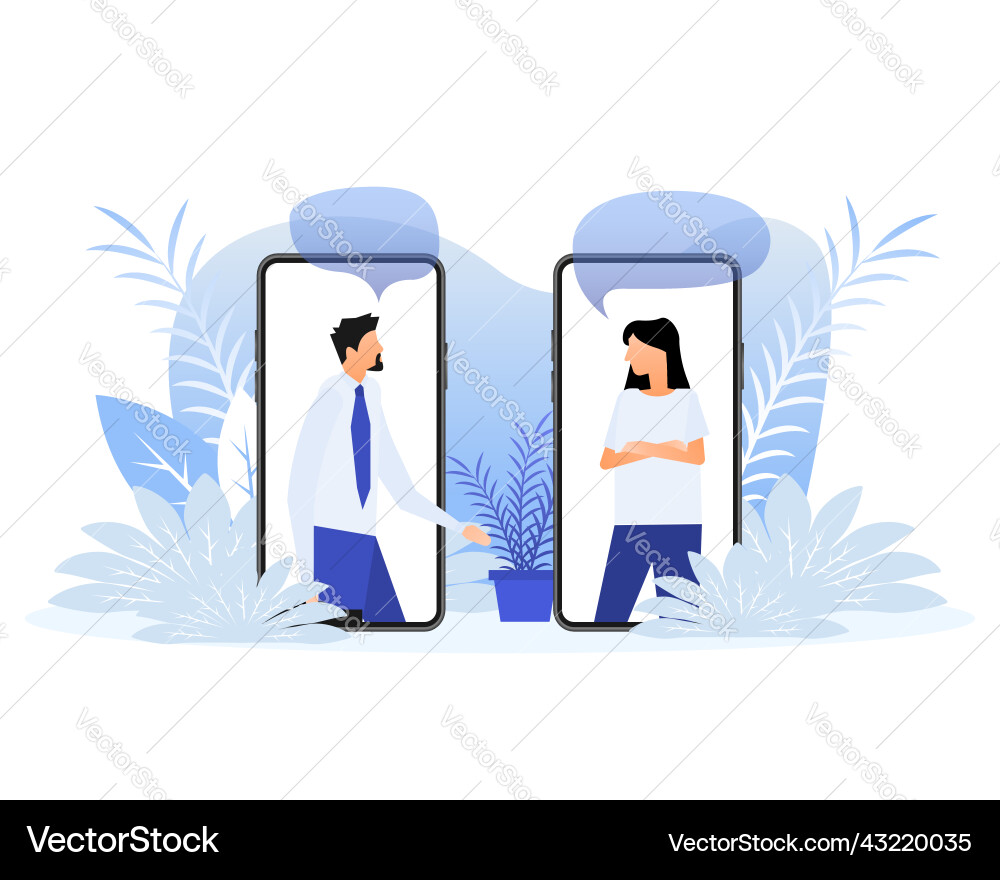 Cartoon communication positive community online Vector Image