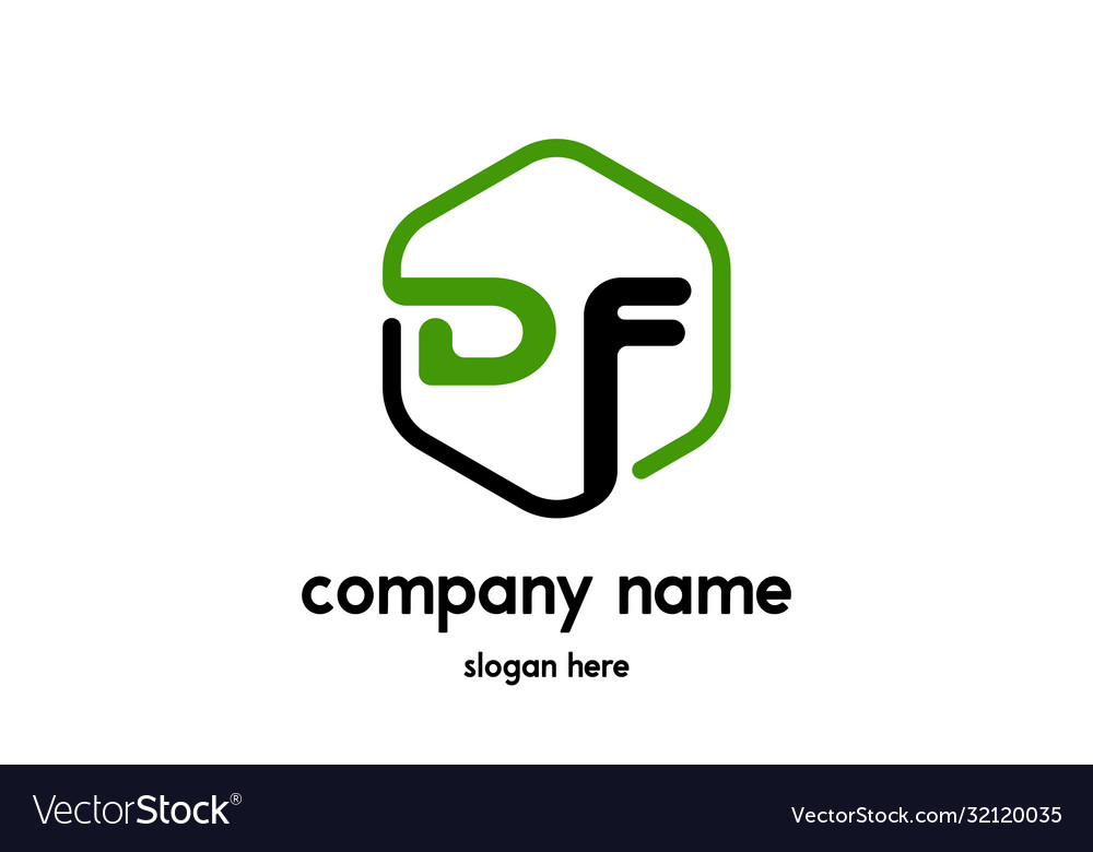 Df initial logo Royalty Free Vector Image - VectorStock