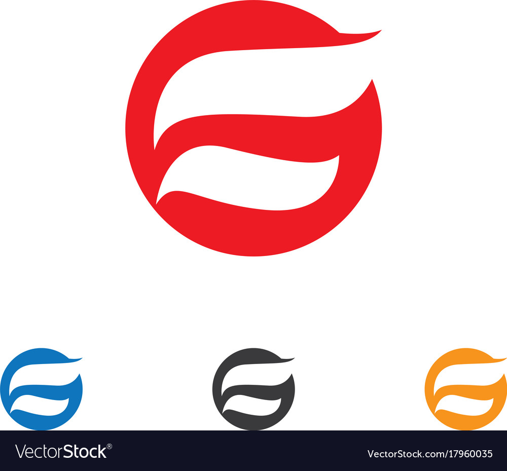 F letter logo and symbols template icons Vector Image