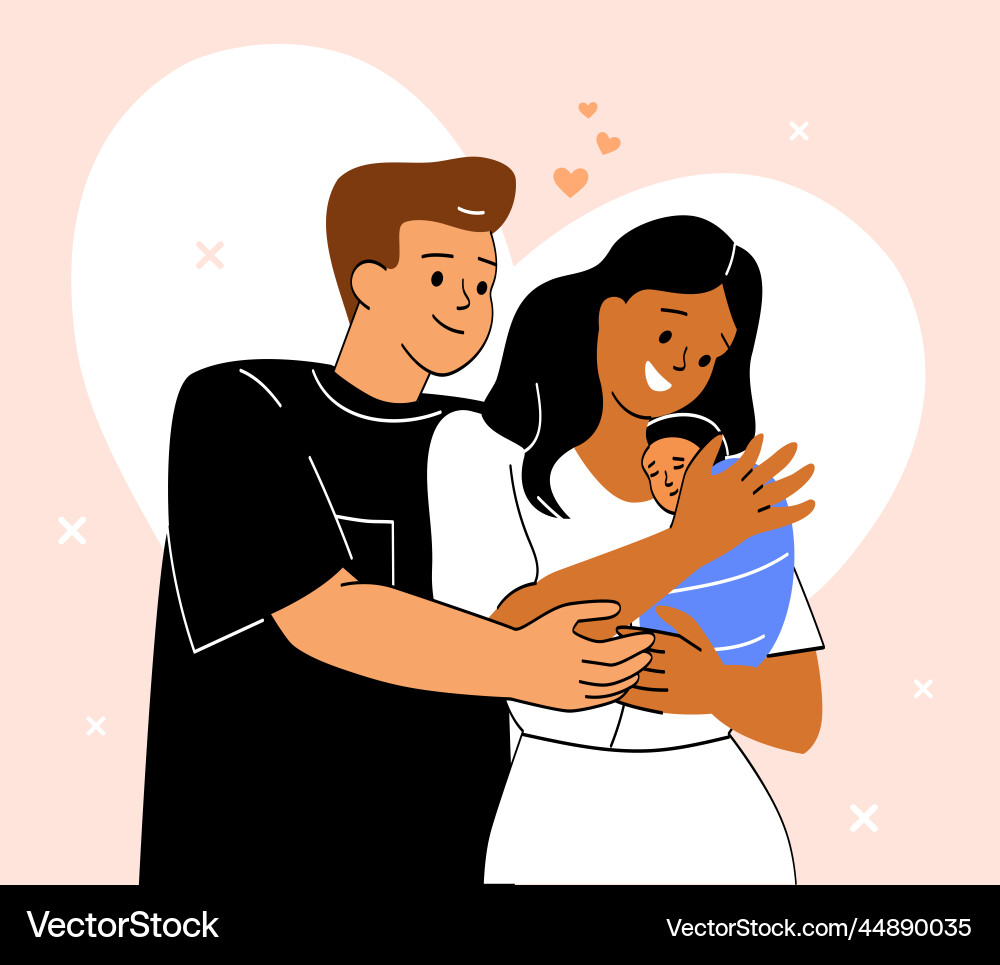 Happy family concept Royalty Free Vector Image