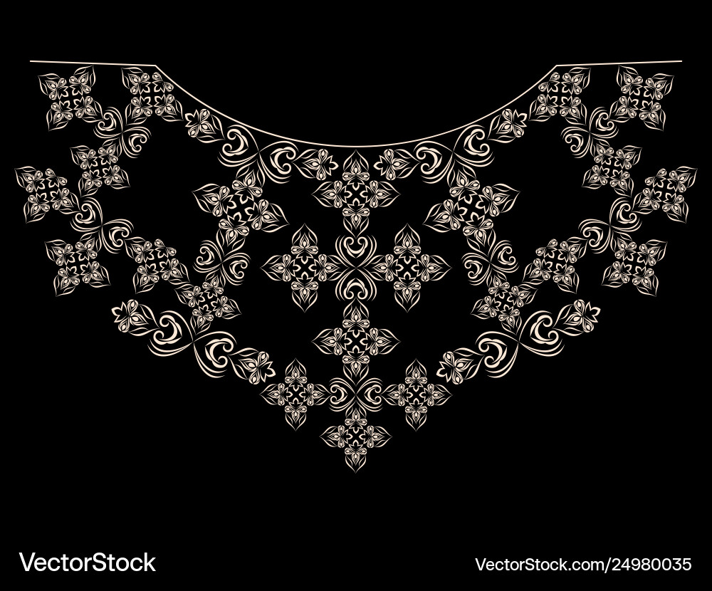Neckline - ornamental ethnic design Royalty Free Vector