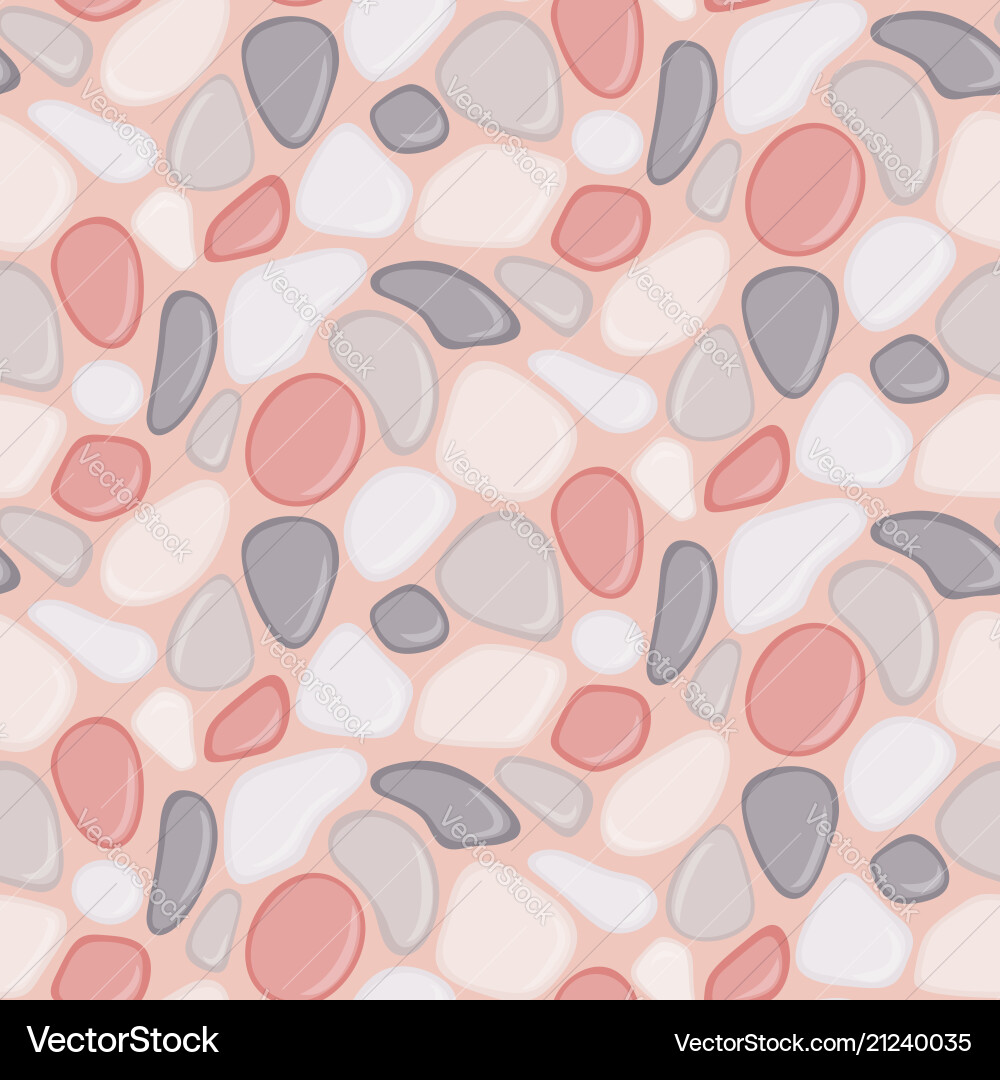 Seamless cartoon pattern with colorful stones Vector Image