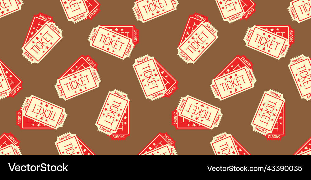 Seamless pattern background of cinema tickets Vector Image