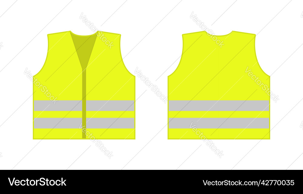 Vis vest visible jacket yellow visible vest for Vector Image