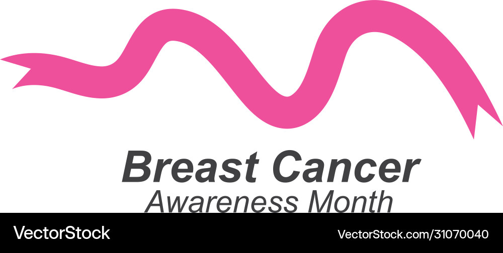 Breast cancer ribbon Royalty Free Vector Image