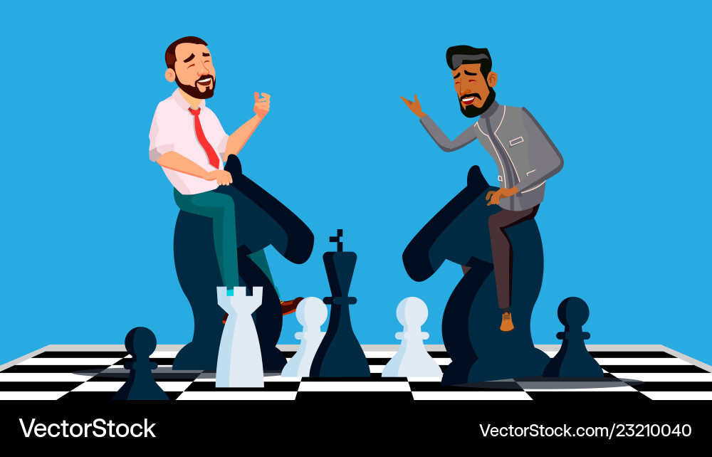 Business competition two businessmen Royalty Free Vector