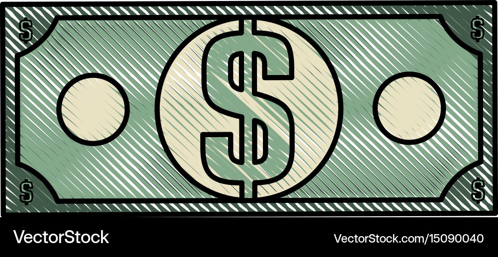 Cash money bill Royalty Free Vector Image - VectorStock