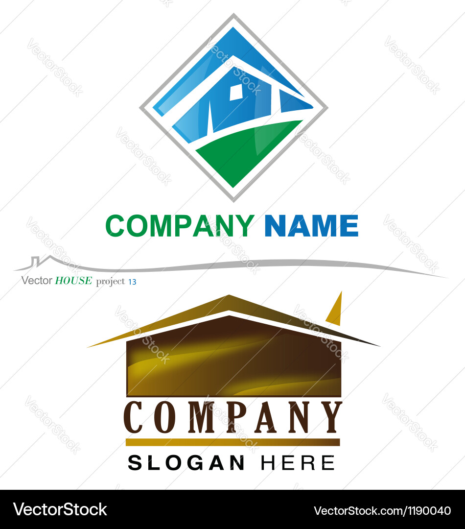 Company house logo Royalty Free Vector Image - VectorStock