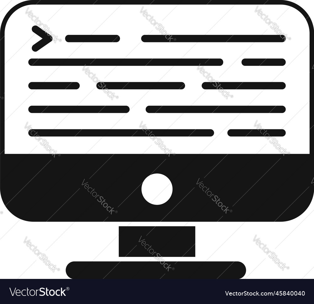 Computer Fraud Icon Simple Virus Error Royalty Free Vector