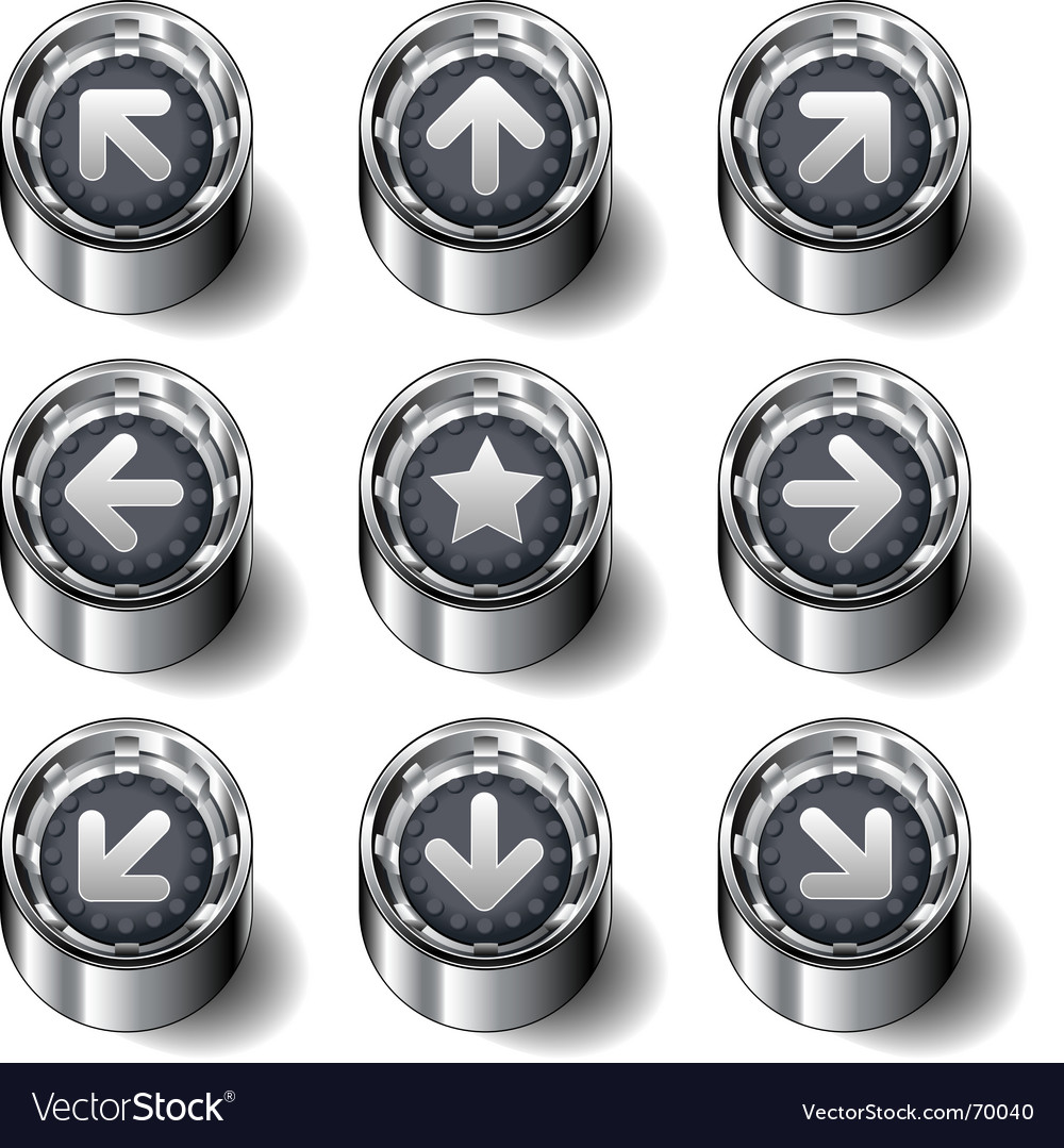 Direction buttons Royalty Free Vector Image - VectorStock