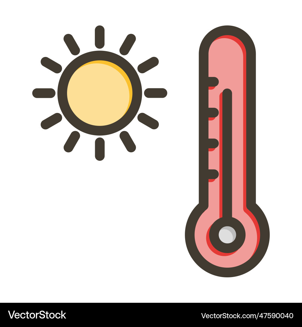 Hot thick line filled colors for personal Vector Image