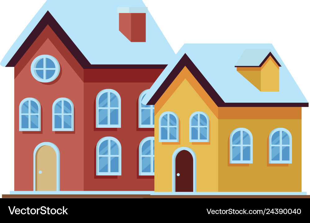 House and building icon isolated Royalty Free Vector Image