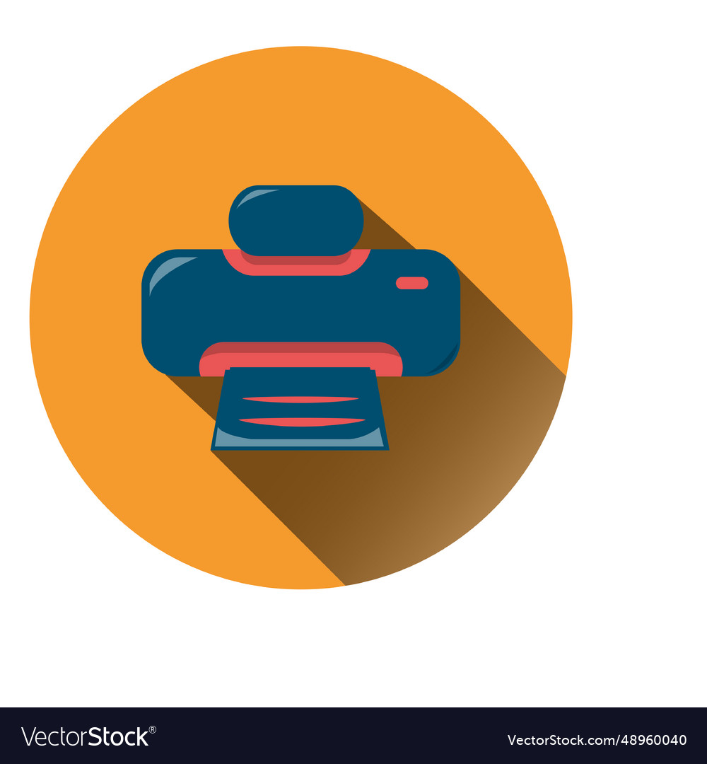 Printer circle icon Royalty Free Vector Image - VectorStock