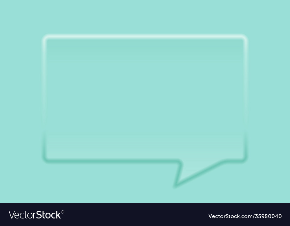 Speech bubble big rectangular shape with round Vector Image