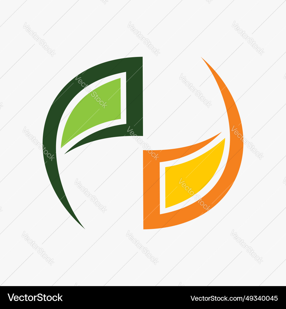 Balance financial or partnership logo Royalty Free Vector
