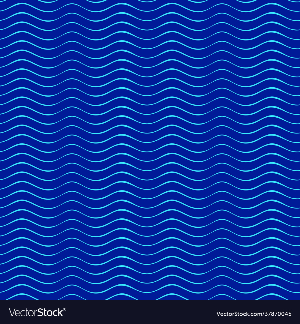 Blue wavy seamless pattern background Royalty Free Vector