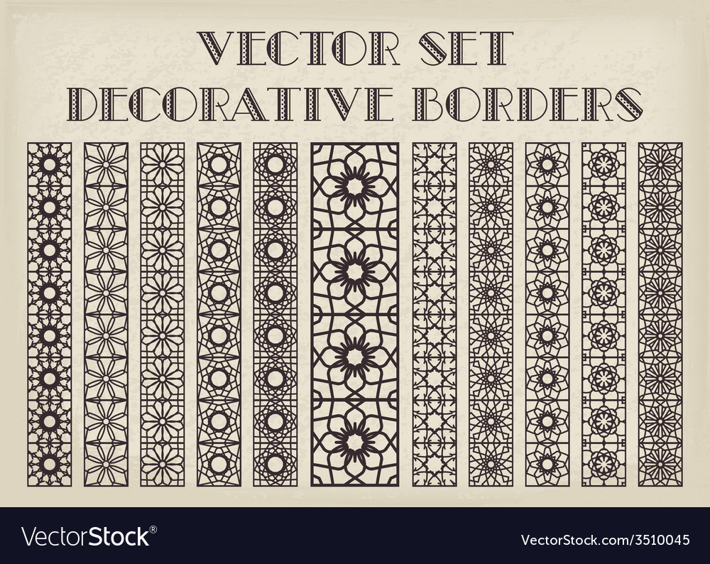 Decorative borders Royalty Free Vector Image - VectorStock