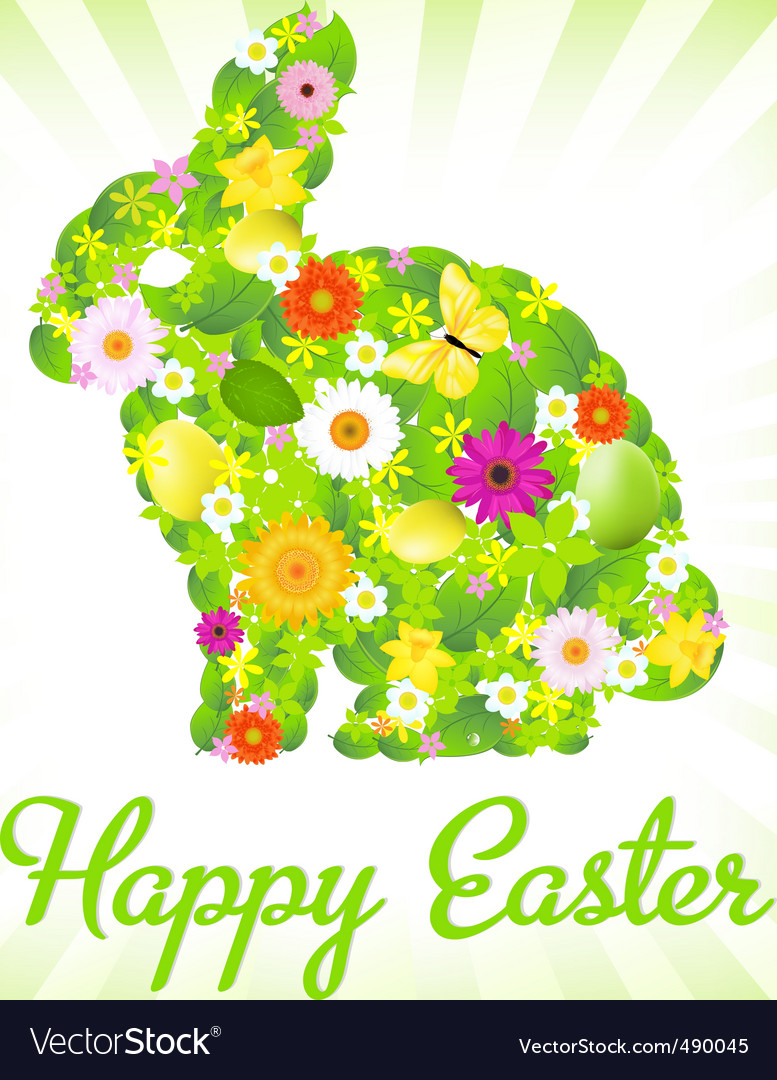 Easter rabbit Royalty Free Vector Image - VectorStock