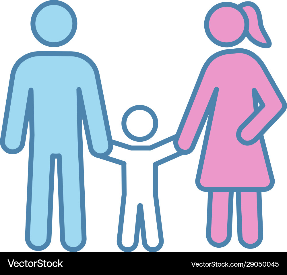 Family color icon Royalty Free Vector Image - VectorStock