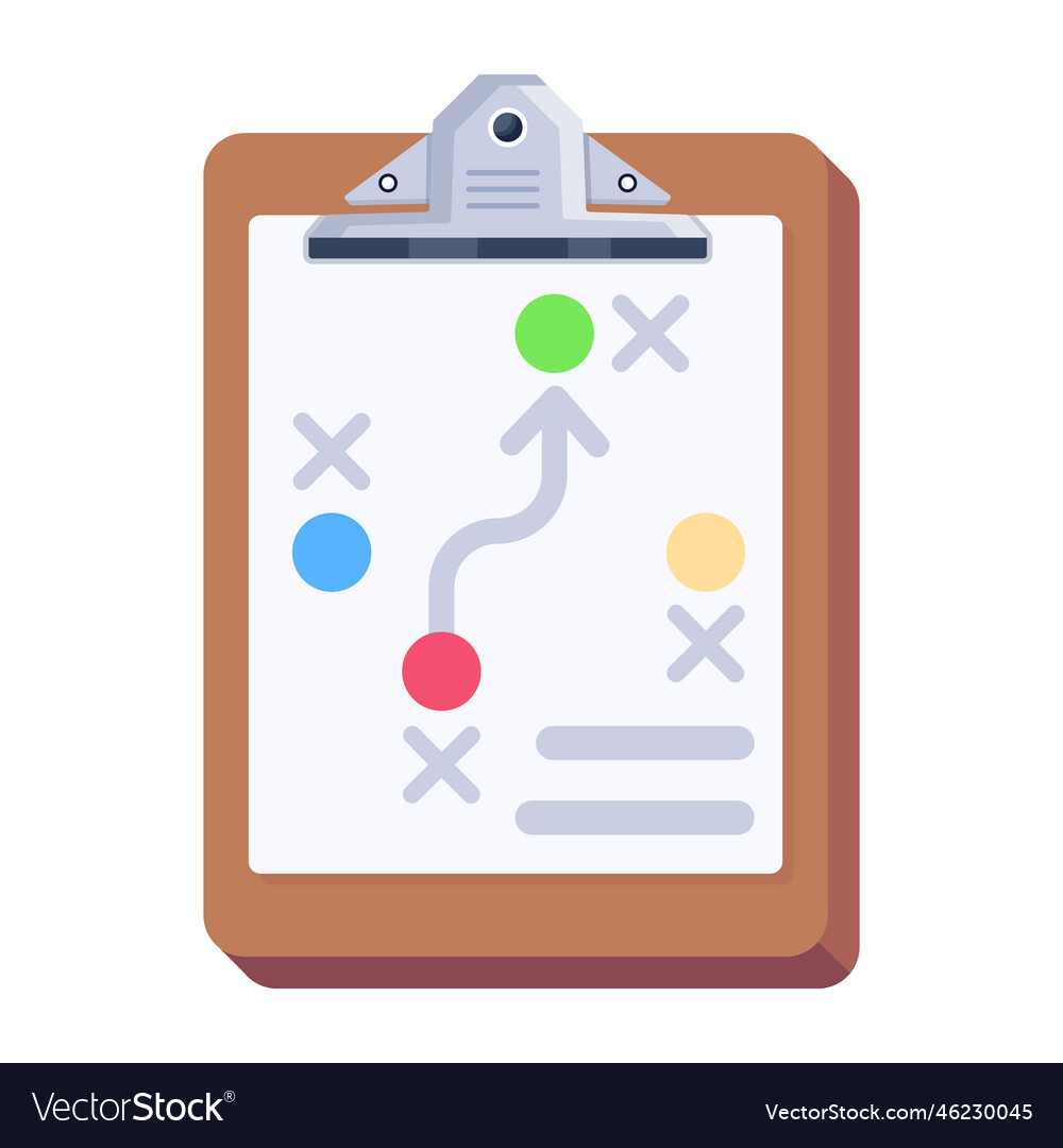Game plan Royalty Free Vector Image - VectorStock