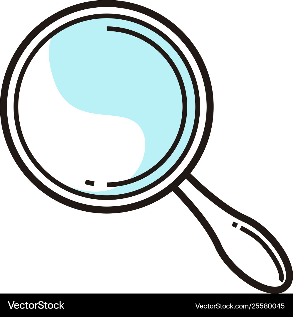 Isolated magnifying glass on a white background Vector Image