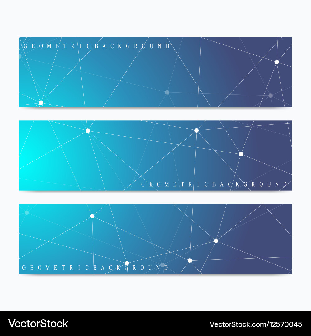 Modern set of banners geometric abstract Vector Image