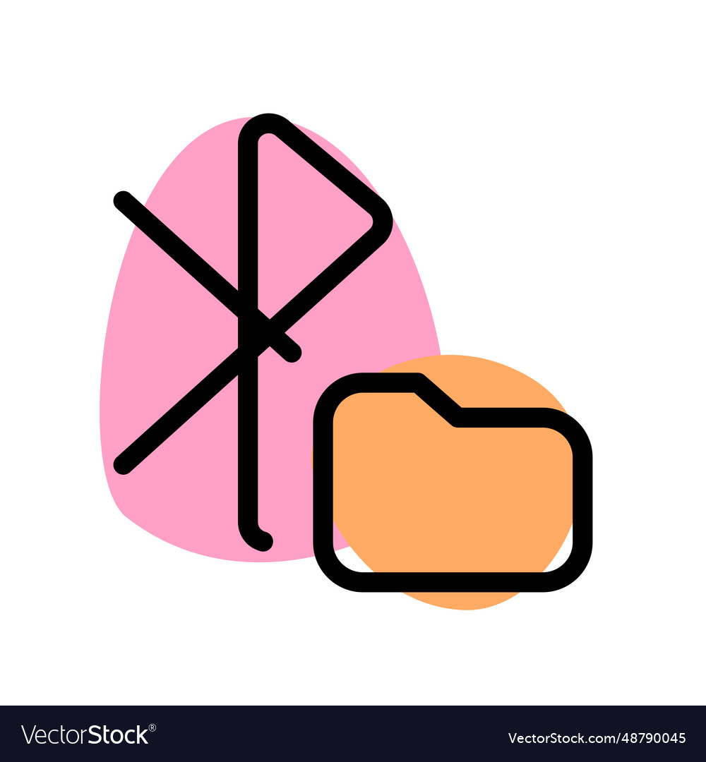 Phone automatically includes bluetooth folder Vector Image