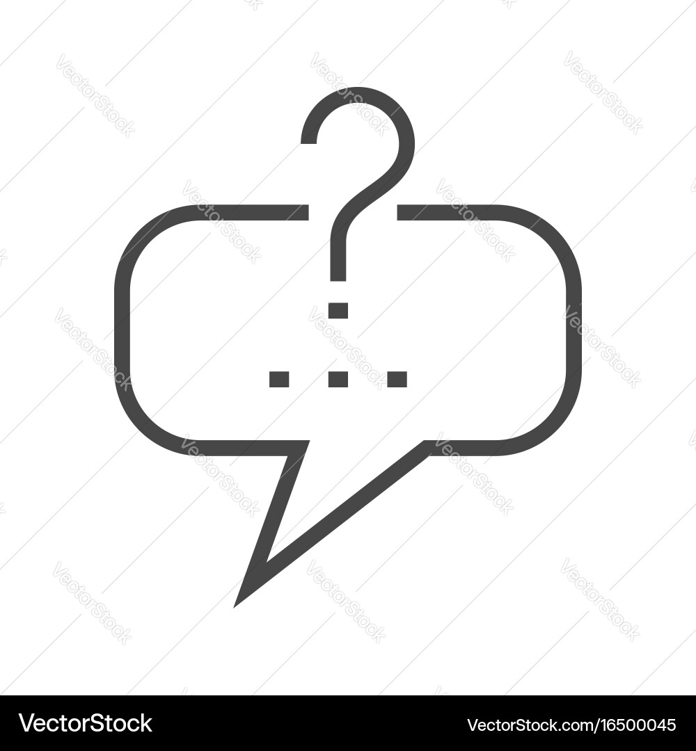 Question mark in speech bubble Royalty Free Vector Image