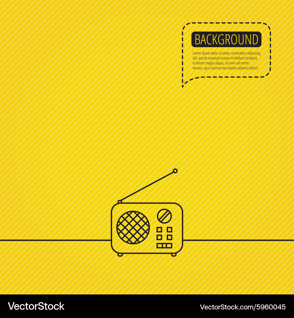 Radio icon retro musical receiver sign Royalty Free Vector